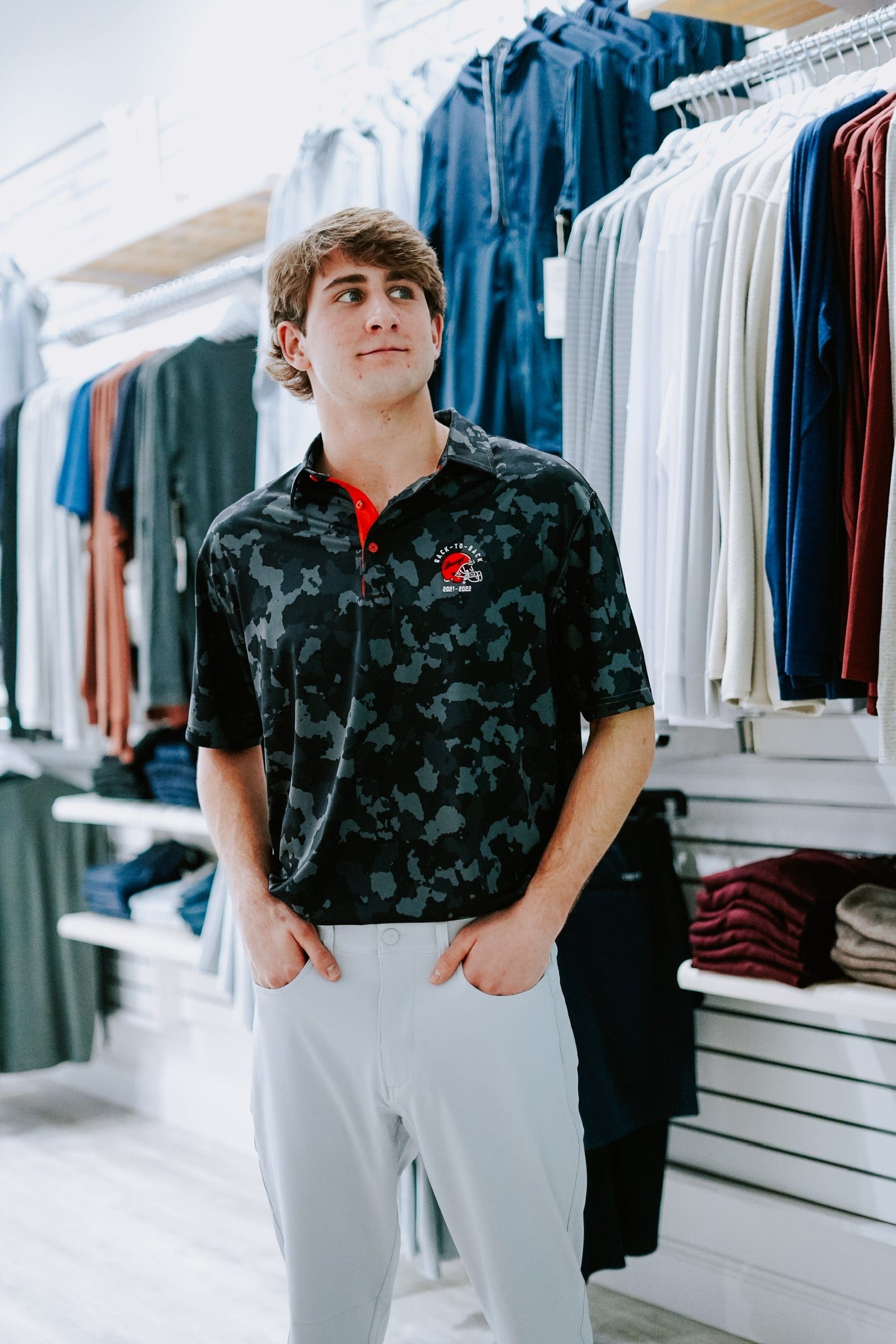 DAWGS BACK-TO-BACK CAMO POLO – Christopher Mobley